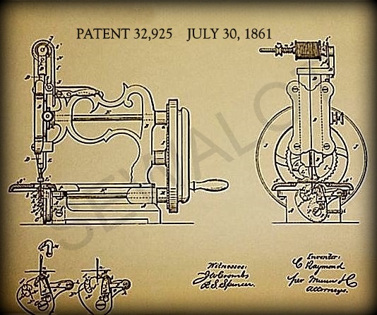 CHARLES RAYMOND, RAYMOND SEWING MACHINE, NEW ENGLAND SEWING MACHINES ...